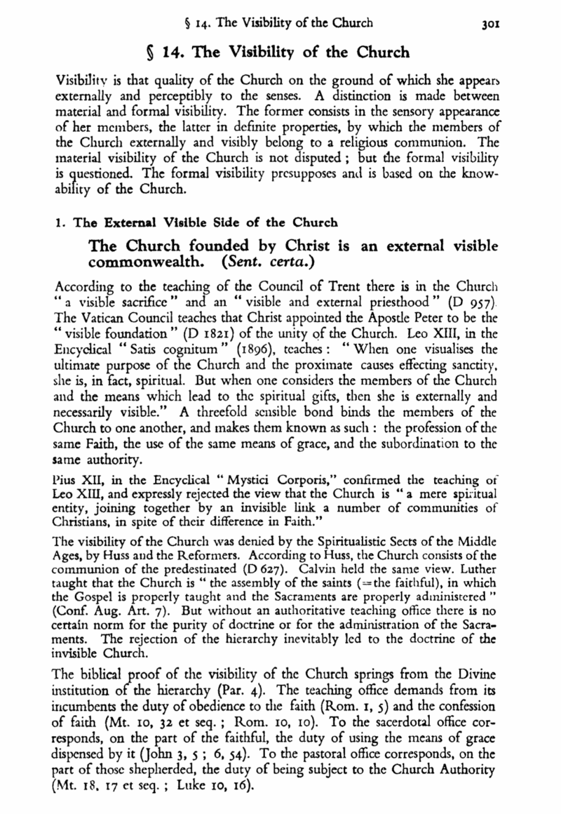 Visibility vs. Infallibility in the Catholic Church – Padre Peregrino